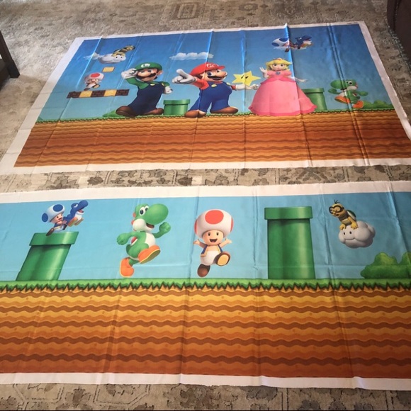 Party Supplies | Party Background Super Mario Bros Backdrop 8x 60 Inch ...